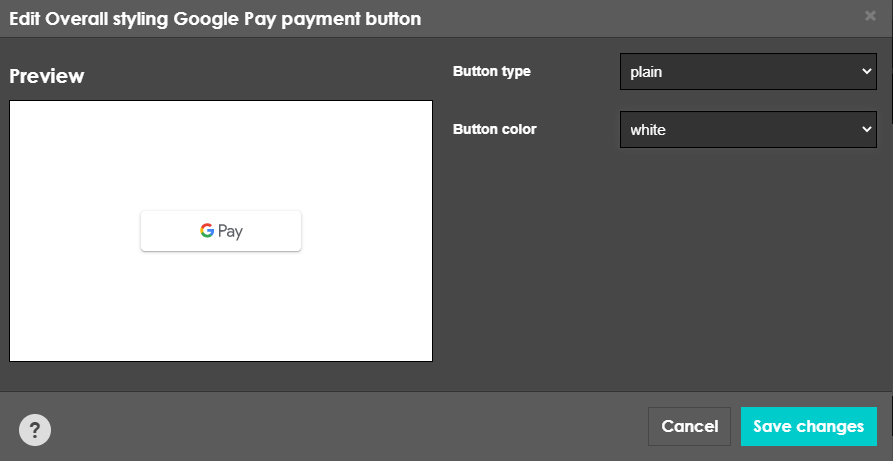 Google Pay response containing a regular card number